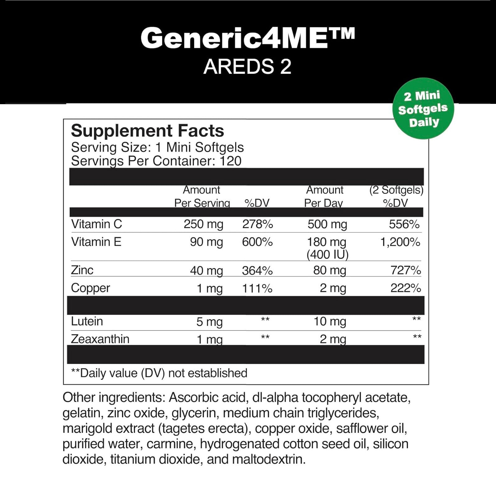Generic4ME AREDS 2 Mini Softgels